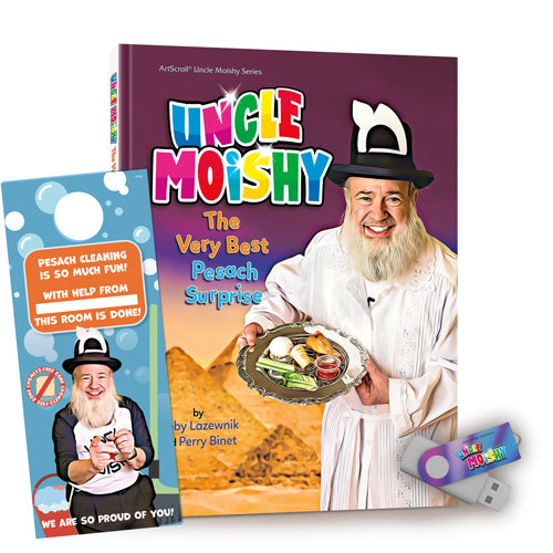 Uncle Moishy Pesach Book + USB + FREE Door Hanger! (USB + Story Book ...